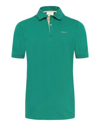 GANT Piqu&eacute;-Poloshirt mit Stretchanteil und Label-Stickerei, Regular Fit in