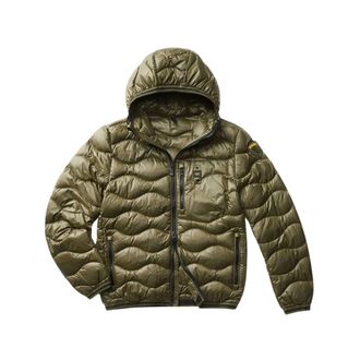 Blauer Gr&uuml;ne Welle Nylon Steppjacke - - Jackets - Herren - Gr&uuml;n - S