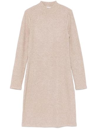 Vince robe courte en maille nervurée - Tons neutres