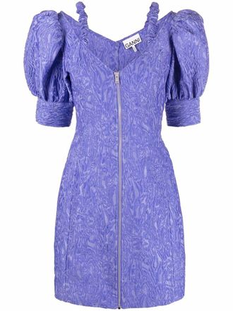 Ganni robe courte à col v - 731