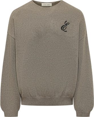 Fear of God Homme, Pulls, Gris, Taille: S Pull Ras du Cou Gaufr&eacute;