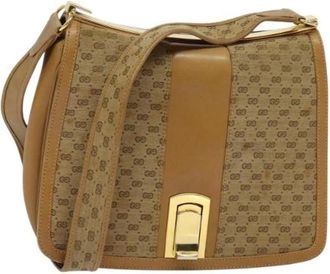 Gucci Pre-owned Toile sacs-gucci - Femme - Pre-owned - Beige - Taille: ONE Size