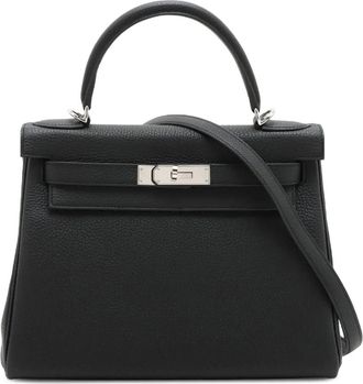 Herm&egrave;s 2024 Togo Kelly II Retourne 28 satchel - Schwarz
