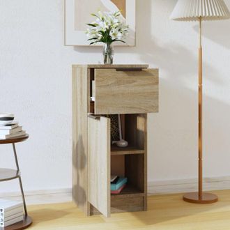 vidaXL Buffet Ch&ecirc;ne sonoma 30x30x70 cm Bois ding&eacute;nierie Vidaxl