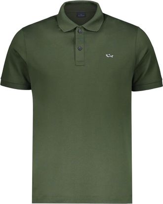 Paul & Shark Homme, Tops, Vert, Taille: 2XL Polo en Coton avec D&eacute;tail Logo