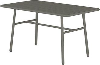 Vente-Unique Vente-Unique - Table basse de jardin en m&eacute;tal gris anthracite - 4 places - Acier trait&eacute; anti-UV et anti-rouille - Dimensions 89x50x47 cm