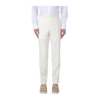 HUGO BOSS Homme, Pantalons, Blanc, Taille: L Pantalon Straight-Leg Boss Blanc
