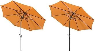 SCHNEIDER SCHIRME Schneider Sonnenschirm Harlem, mandarine, 270 cm rund, 640-75, Gestell Stahl, Bespannung Polyester, 5 kg (Packung mit 2)
