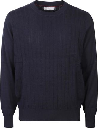 Brunello Cucinelli Homme, Pulls, Bleu, Taille: M Brunello Cucinelli Sweaters Blue