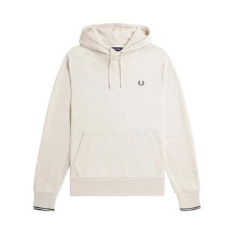 Fred Perry Cremefarbenes Sweatshirt mit Kordelzug - - Sweatshirts & Hoodies - Herren - Beige - M