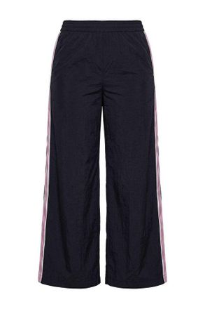 STUDIO UNTOLD Jogginghose Trackpants Wide Legs Seitenstreifen Elastikbund
