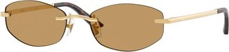 Versace Lunettes de soleil sans monture - Femme - Accessoires - Jaune - Taille: 54 MM