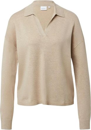 Comma V-Ausschnitt Strickpullover - - Knitwear - Damen - Beige - L