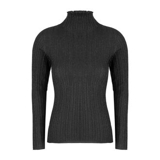 Fabiana Filippi Femme, Pulls, Noir, Taille: 36 FR Col roul&eacute;s