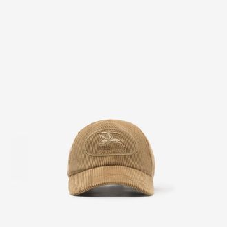 Burberry Cord-Basecap mit Knight Stamp, Size: L