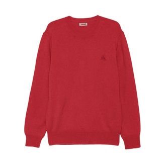 Baracuta Shetland Rundhals-Pullover - - Knitwear - Herren - Rot - S