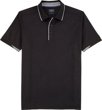 Olymp Herren Polo-Shirt Kurzarm Casual.Wirk,Interlock,984 Casual Circular Knit Regular fit,99 schwarz 68,3XL