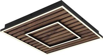 Globo Lighting Globo Lighting - Plafonnier panneau lumineux lampe en bois lampe de salon 2 niveaux led l 45 cm