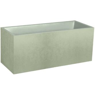 Eda Jardini&egrave;re Muret Basalt D&eacute;cor b&eacute;ton 98 L - Vert amande - Eda