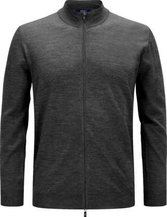 Fedeli Favonio Cardigan - Homme - Pulls - Gris - Taille: 2XL