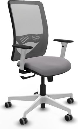 Piqueras y Crespo B&uuml;rostuhl Zulema mit wei&szlig;en und schwarzen Armlehnen, h&ouml;henverstellbare Lendenwirbelst&uuml;tze, ausgestattet mit Sincro 3 Positionen und Schneideschaum, Gr