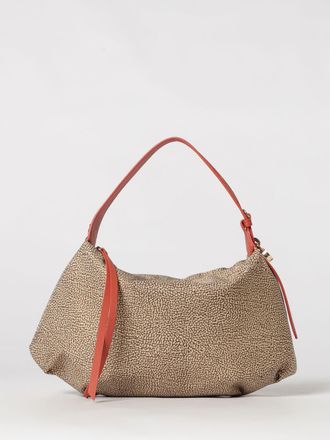 Borbonese Sac hobo en nylon recycl&eacute; &agrave; pois avec anse en cuir