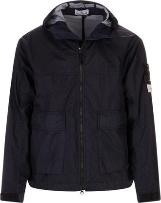 Stone Island Homme, Vestes, Bleu, Taille: L Membrana 3L TC Hooded Jacket