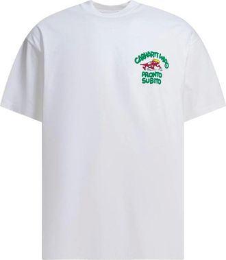 Carhartt Work in Progress Homme, Tops, Blanc, Taille: M Pronto Subito Graphic T-Shirt