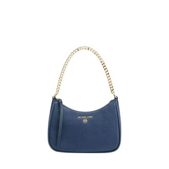 Michael Kors Jet Set Charm Kleine Pochette aus genarbtem Leder - - Bags - Damen - Blau - ONE SIZE