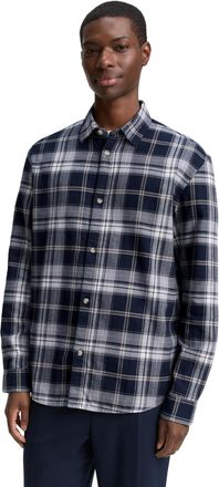 Tom Tailor Tom Tailor Herren 1047348 Relaxed Fit Hemd mit Karomuster, 38431-Navy Check, XL