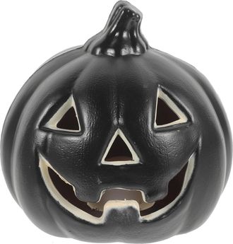 Angoily Halloween K&uuml;rbislampe Led Tischlampe Mit Batterie Halloween Party Deko K&uuml;rbislicht F&uuml;r Innen Stimmungslicht Herbst Tischdekoration 12Cm