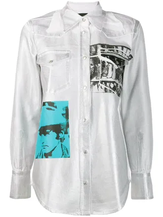 Calvin Klein Jeans chemise imprim&eacute;e Warhol - Argent