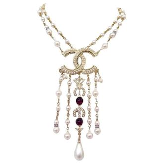 Chanel Halskette - NEUE CHANEL MULTI-STRANG PERLEN-HALSKETTE - Gr. unisize - in Gold - f&uuml;r Damen