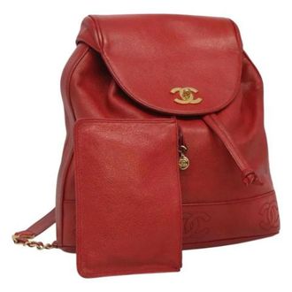 Chanel Pre-owned Leder ruckscke - - Pre-owned - Damen - Rot - ONE SIZE
