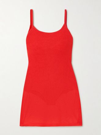 Jacquemus Roupao Minikleid Aus Stretch-mesh - Rot