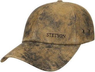Stetson Casquette Rawlins Pigskin Homme - Baseball Cap dété de Boucle en métal, avec visière Été Printemps-été - Taille Unique Marron