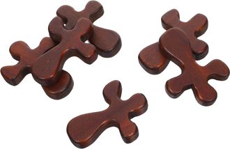 BESPORTBLE 6 St&uuml;ck Rustikales Holzkreuz Kleine Handkreuze aus Holz Gebetskreuze f&uuml;r Meditation Kirchenalt&auml;re und Spirituelle Heimdekoration