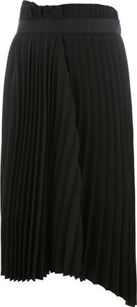 Balenciaga jupe plissée asymétrique - Noir