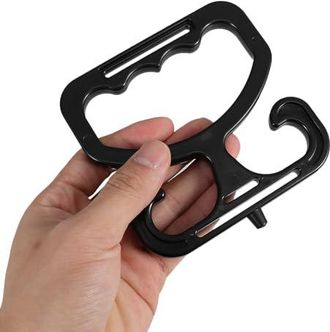 NUOBESTY Lot de 2 Poign&eacute;es Porte-Paquet de Courses Antid&eacute;rapantes en Plastique L&eacute;g&egrave;res et R&eacute;utilisables Noir et Vert pour Transport Confortable et Soulagement 