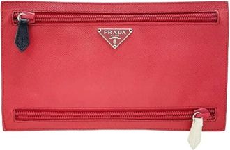 Prada Pre-owned Vintage Pouch - Femme - Pre-owned - Rouge - Taille: ONE Size