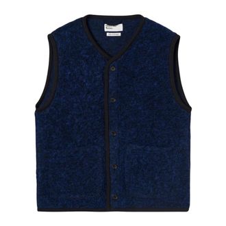 Universal Works Lancaster Gilet - Homme - Vestes - Bleu - Taille: S