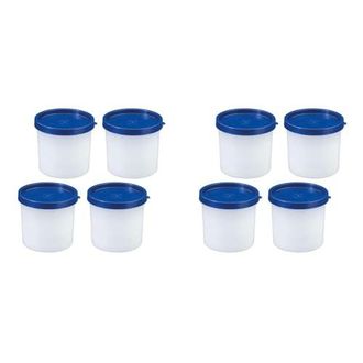 Westmark 4 Bo&icirc;tes &agrave; Herbes/Epices, Couvercle Incl., Volume : env. 200 ml, Empilable, Plastique, Trio, Couleur: Transparent/Bleu, 25842270 (Lot de 2)