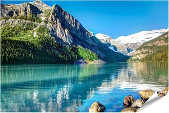 Islandburner Bild Poster Schöner Lake Louise Banff National Park Premium Fotodruck 90x60cm