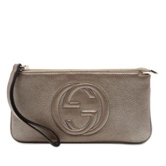 Gucci Pochette en cuir Pre-owned - Femme - Pre-owned - Brun - Taille: ONE Size