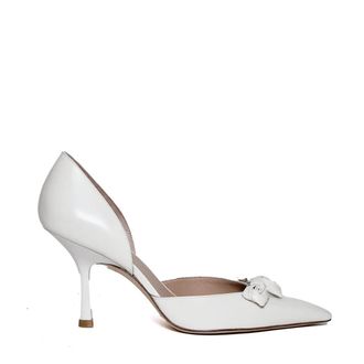 Stuart Weitzman Hohe Schuhe - Pump Rose Pelle Bianca Tacco 85 Mm - Gr. 36,5 (EU) - in Wei&szlig; - f&uuml;r Damen