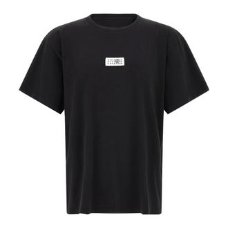 Maison Margiela Homme, Tops, Noir, Taille: M T-shirt d&eacute;contract&eacute; en coton