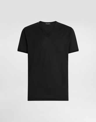 Dolce & Gabbana T-shirt Aus Baumwolle - Mann T-shirts Und Polos Blau Baumwolle 54