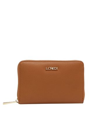 L.Credi Womens FLIPPA Bi-Fold Wallet, Cognac