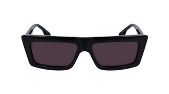 Karl Lagerfeld Karl Lagerfeld KLJ6147S 001 Black Sunglasses Unisex Iniettato, Rectangle, 56