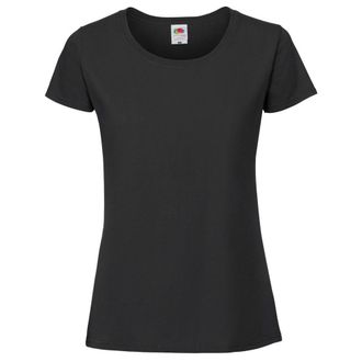Fruit Of The Loom Damen Ringspun Premium T-Shirt (2XL) (Jet Schwarz)